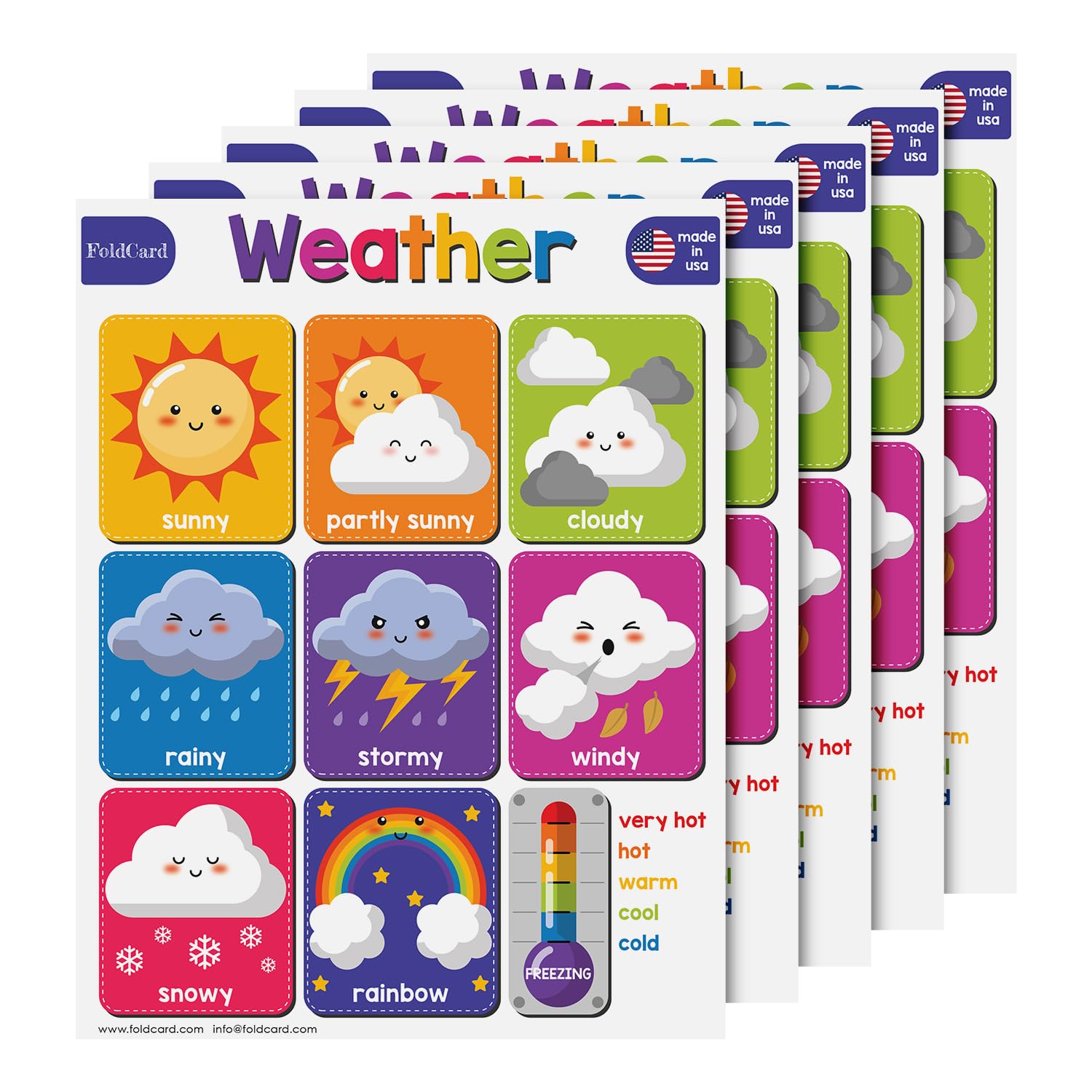 Snapklik.com : Weather Chart For Preschool To Grade 1 Kids Bright And ...