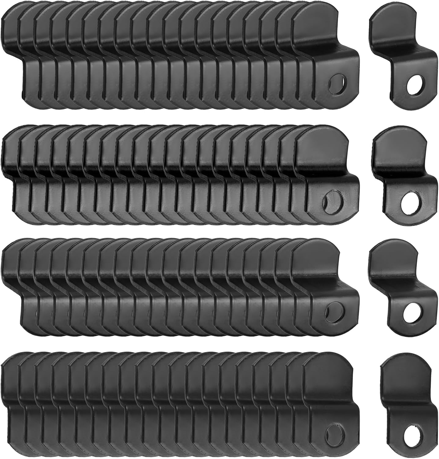 Mewutal 80 Pieces Offset Canvas Clips with Screws Black Metal Photo ...