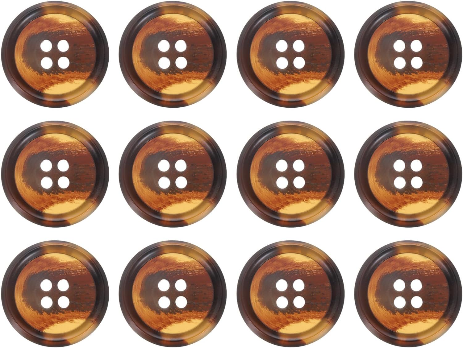 Amazon.com: HARFINGTON 12pcs Resin Sewing Button, 25mm 1-Inch 4 Holes ...
