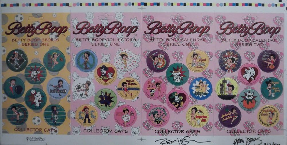 Betty Boop Collectible Pog Set Uncut Sheet Double Signed and Numbered ...