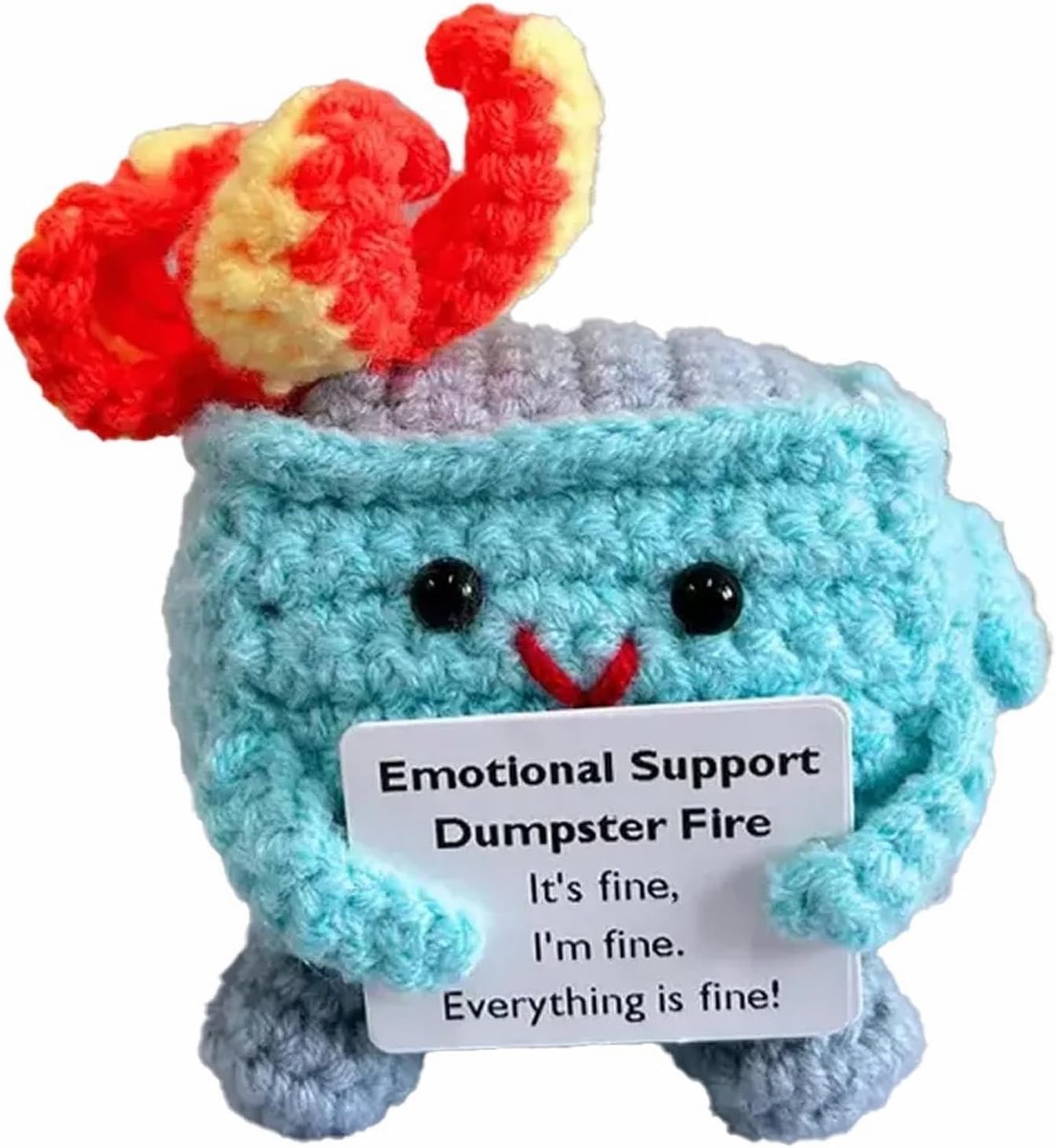 Amazon.com: sofarefinish 2024 Crochet Dumpster Fire, Handmade Crochet ...