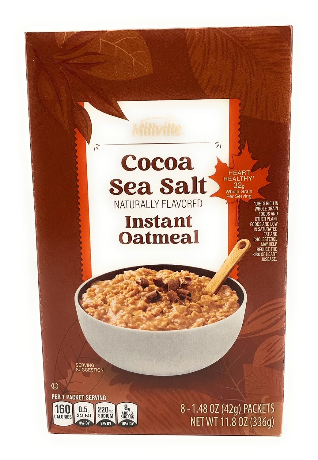 Amazon.com : Cocoa Sea Salt Naturally Flavored Instant Oatmeal – 11.8oz ...