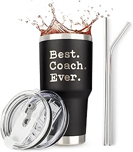 Amazon.com | JENVIO Coach Gifts | Best Coach Ever | Stainless Steel Laser Etched Travel Tumbler ...