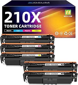 Amazon.com: 210X Toner Cartridges 5 Pack (2BK/1C/1M/1Y) Replacement for HP 210X High Yield with ...
