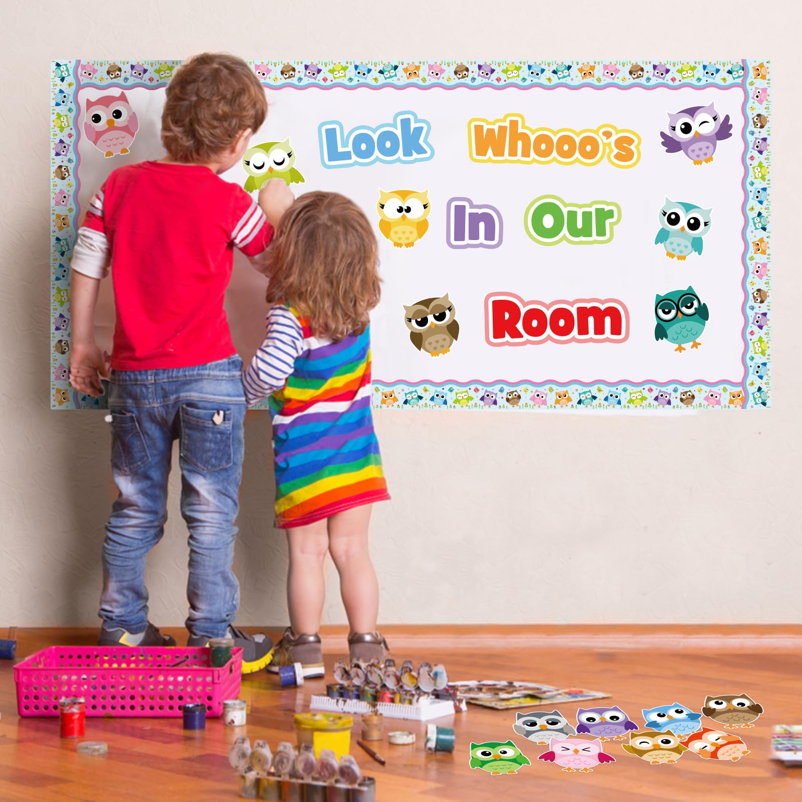 Owl Bulletin Board Decorations 70 Piece Owl Bulletin Board Set ...