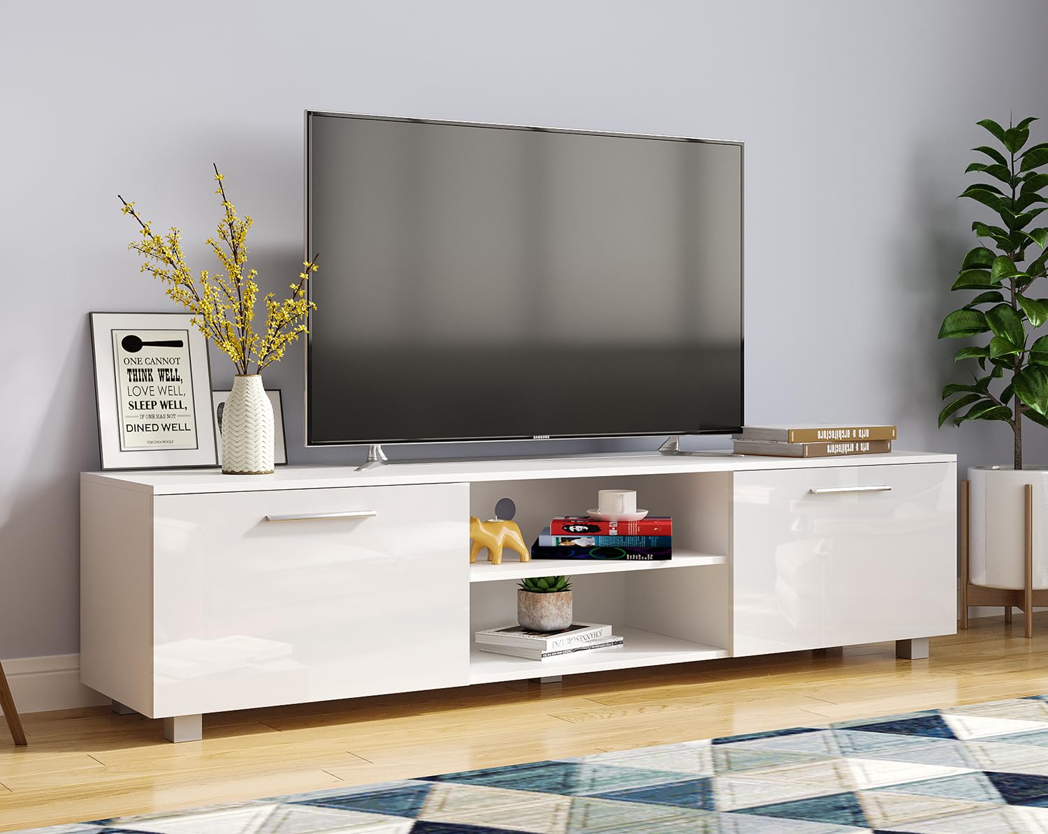 Amazon.com: Hennhari TV Stand for 60 65 70 75 inch TV, Entertainment ...