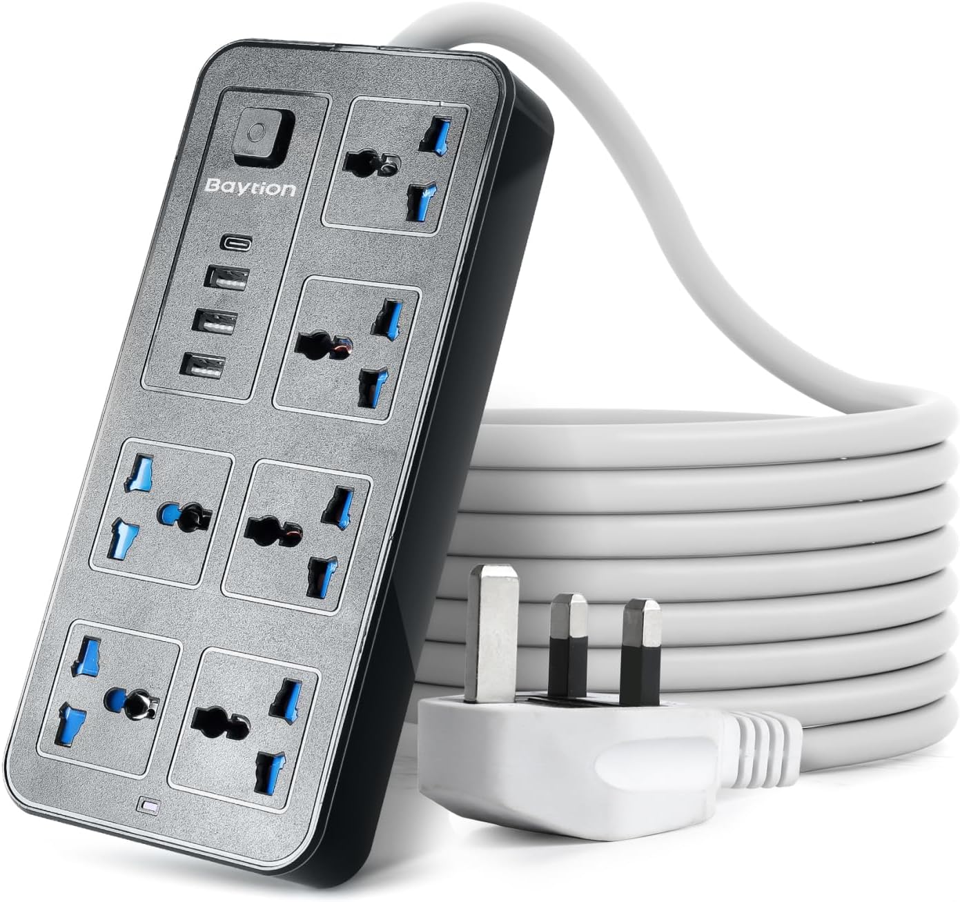 Baytion Extension Lead,Universal Electric Extension Cord with 3 Pin ...