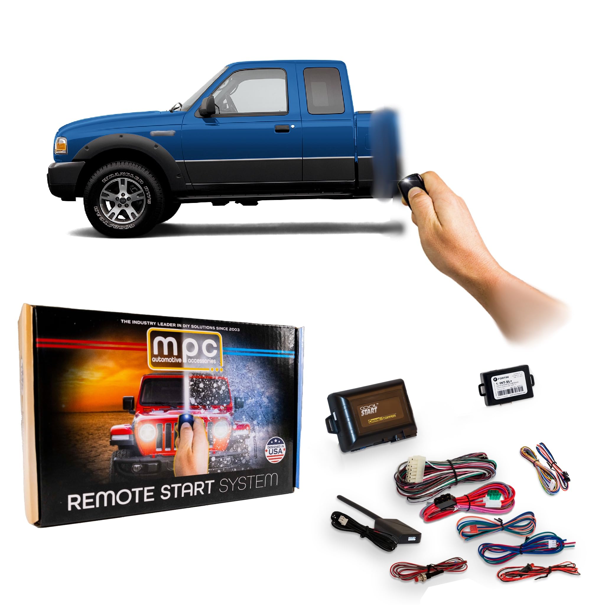Amazon.com: MPC Complete 1-Button Remote Start Kit Compatible with Ford ...