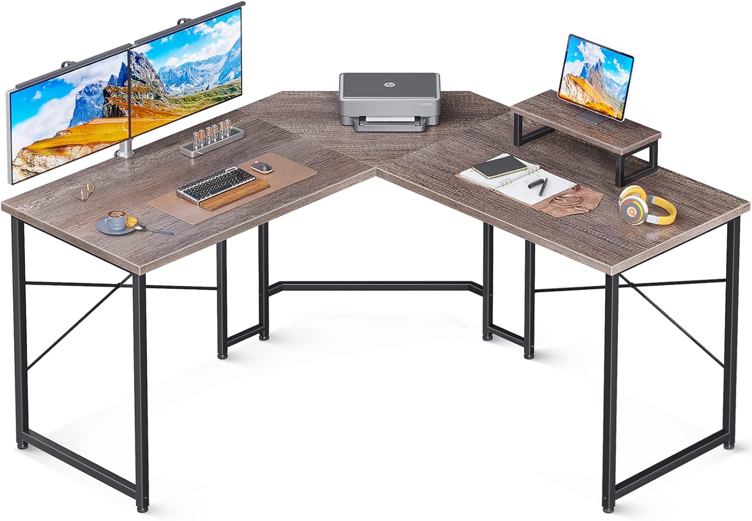 Amazon.com: ODK L Shaped Gaming Desk, 51 Inch Computer Desk with ...