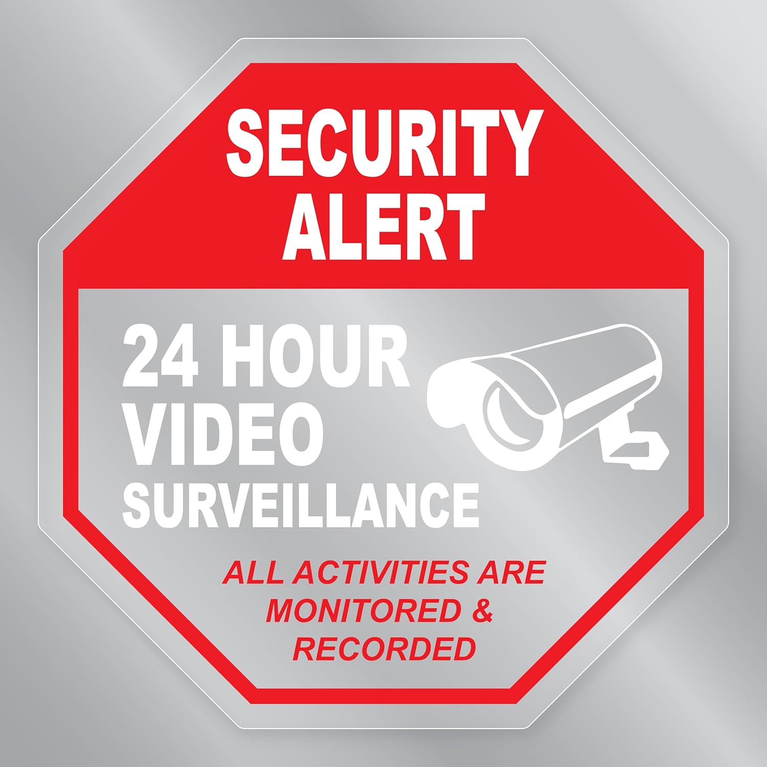 Amazon.com: Security Alert 24 Hour Surveillance Large Front Static ...