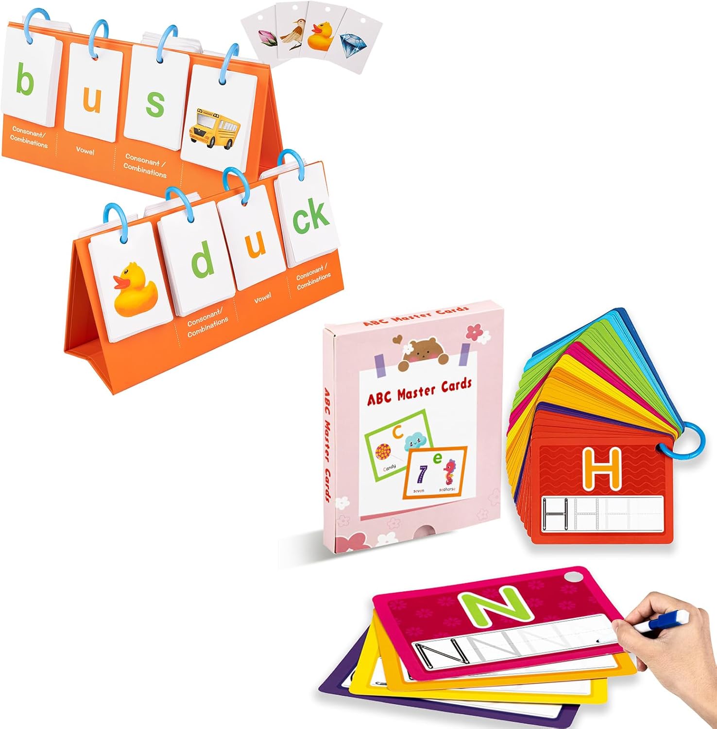 Amazon.com: Alened Alphabet and CVC, CVCC & CCVC Word Builder Games ...