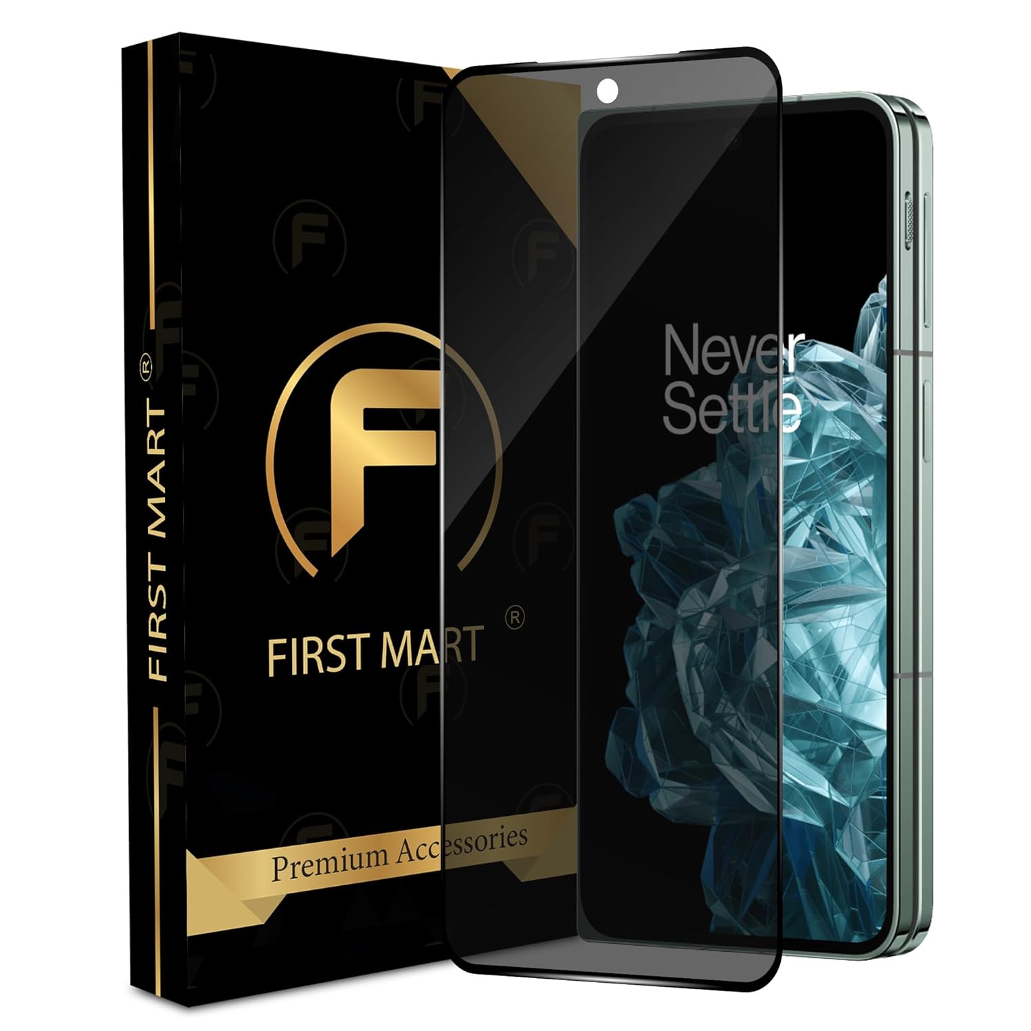 FIRST MART Military-Grade Privacy Tempered Glass Screen Protector for ...