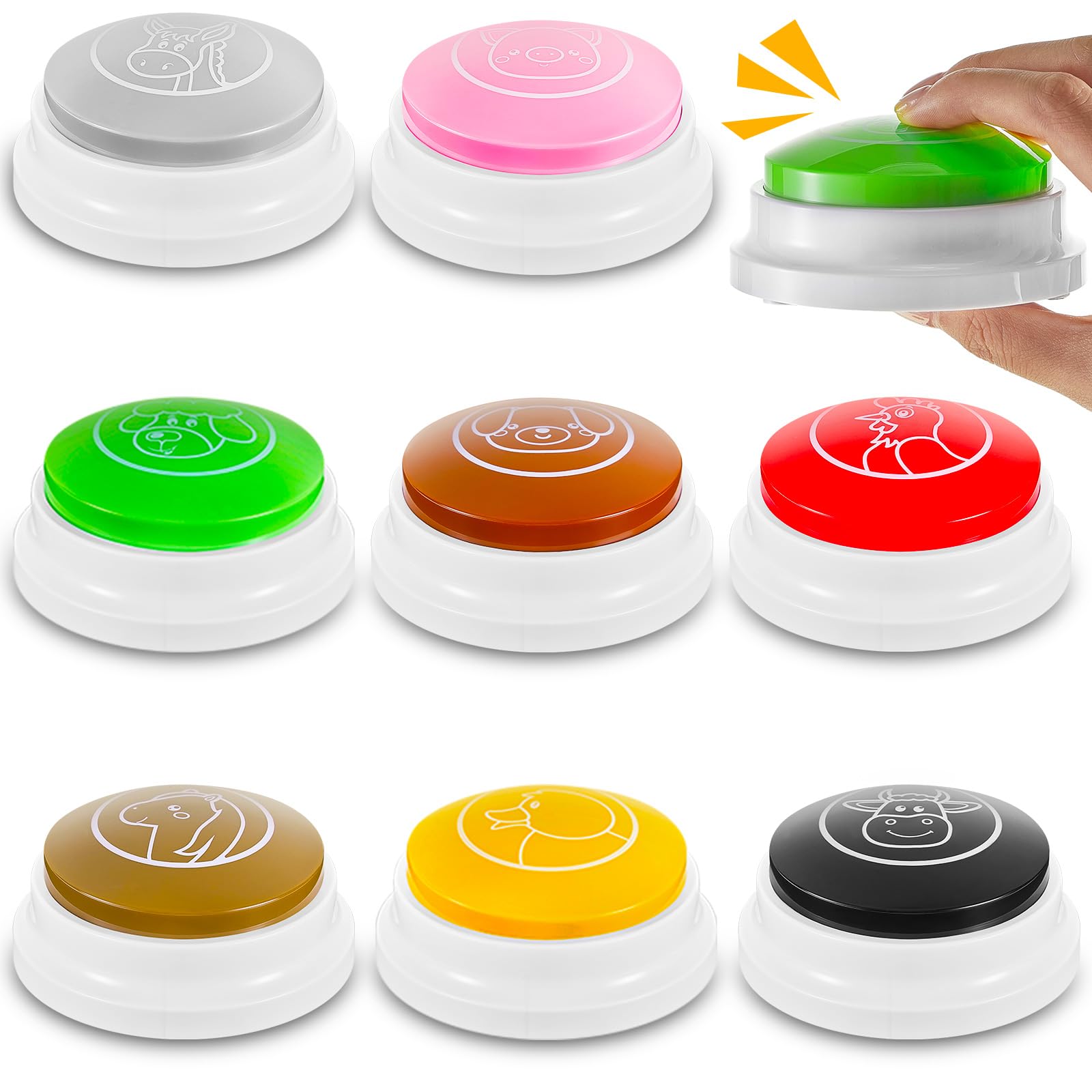 Amazon.com: Syhood 8 Pcs Animal Answer Buzzers Game Show Buzzer Animal ...