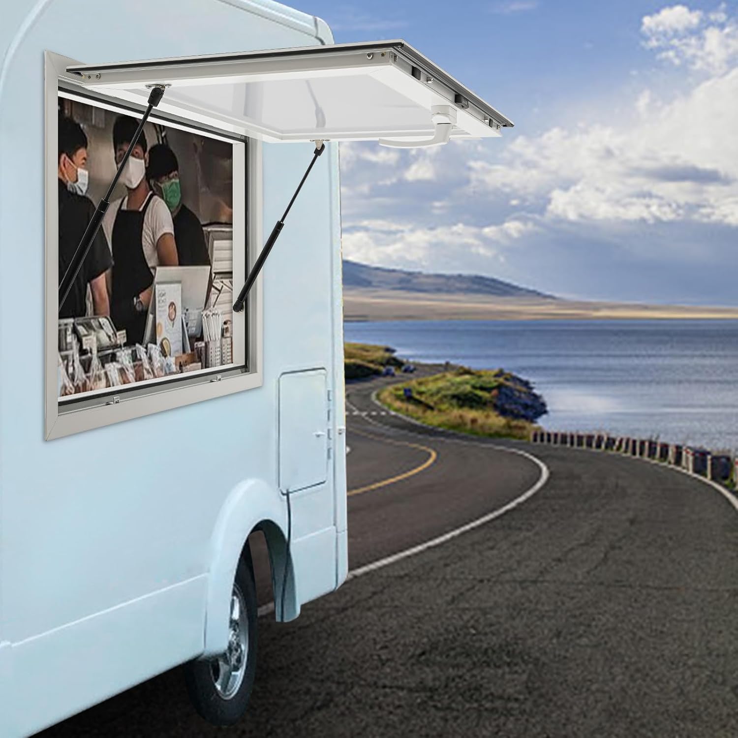 Amazon.com: COFECO Concession Window for Food Truck, 50 x 30 Inch ...