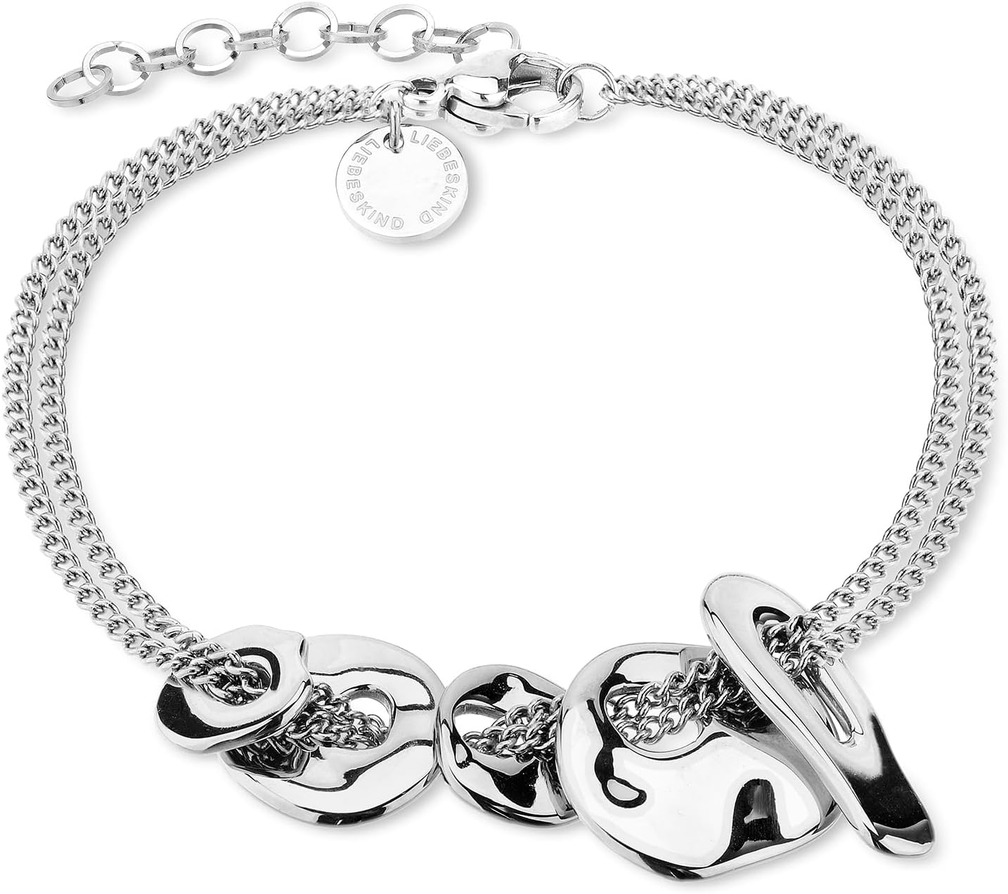 Liebeskind Berlin Women's Necklace with Heart Pendant, 21 cm, Stainless ...