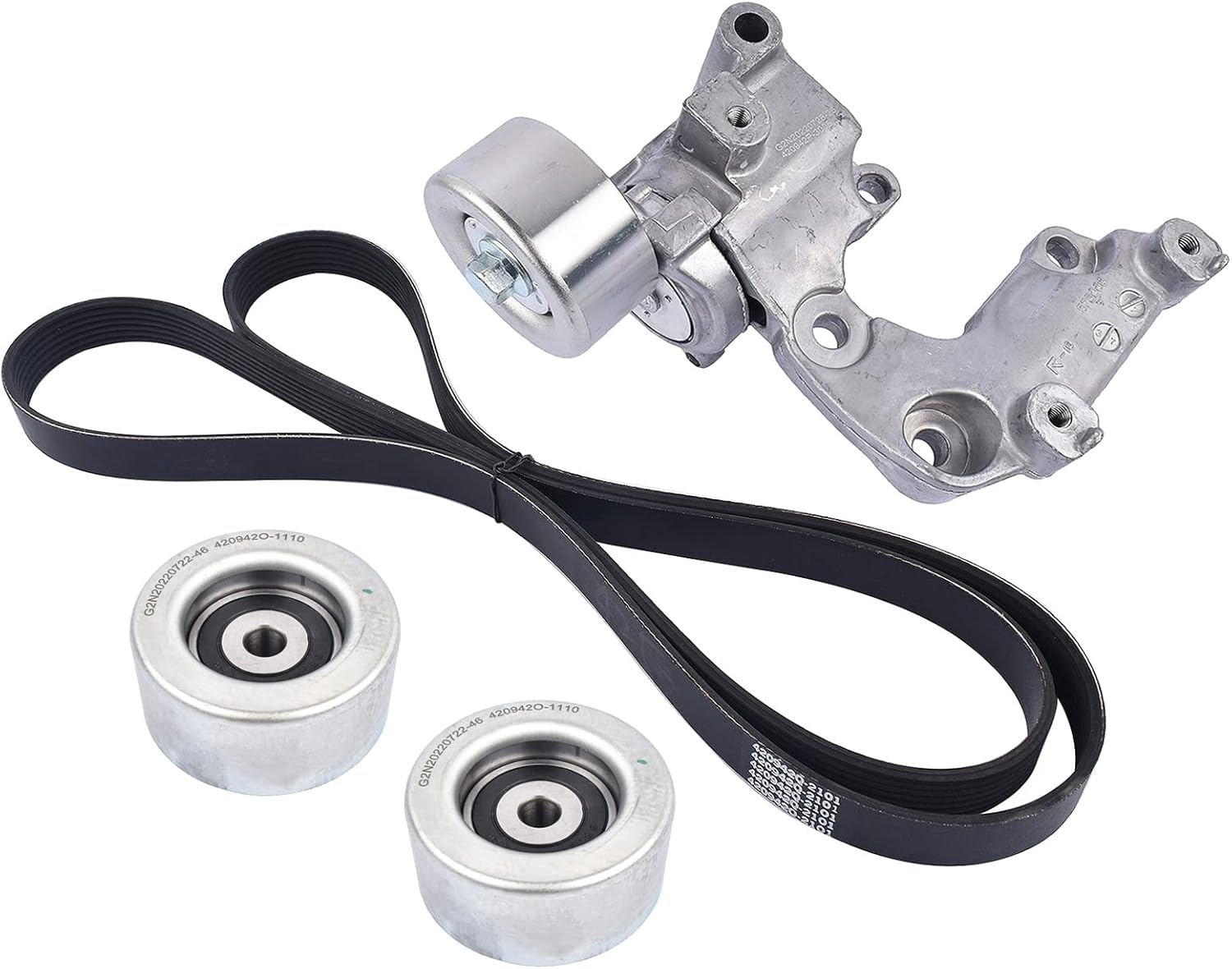 Amazon.com: Serpentine Belt Drive Belt Tensioner Idler Pulley Kit ...