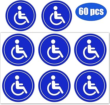 Amazon.com: Handicap Signs Stickers-Disabled/Wheelchair Symbol Sign ...