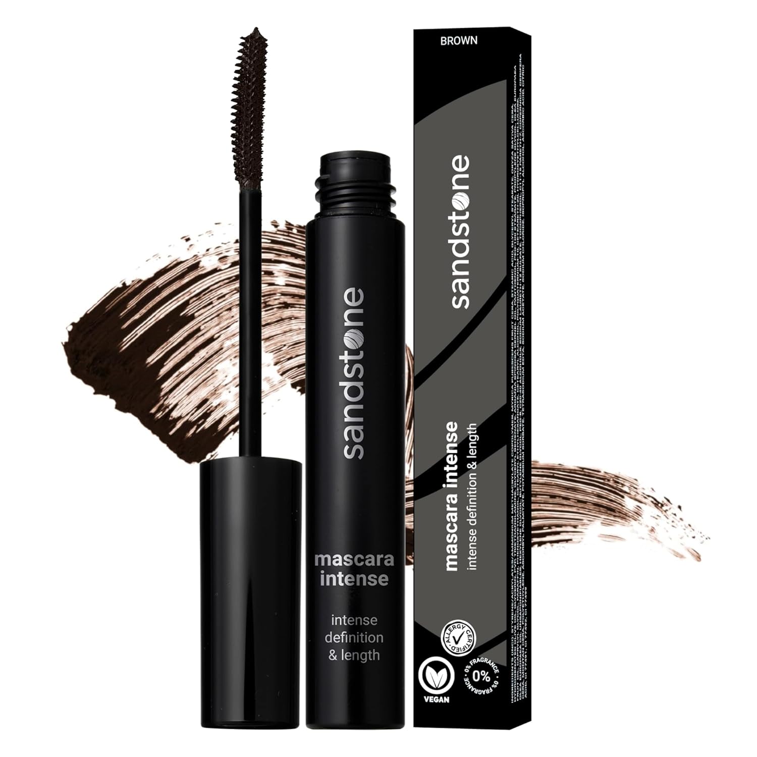Amazon.com : Sandstone Scandinavia Hypoallergenic Brown Mascara for ...