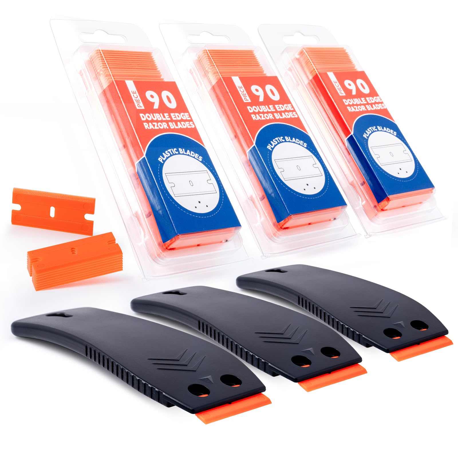 Snapklik.com : FOSHIO Razor Blade Scraper, 3 Pack Large Scraper Tool