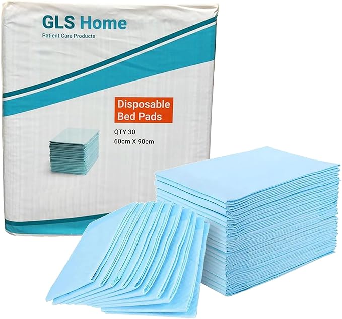 GLS 30 x Incontinence Bed Pads 90 x 60cm - 1400ml Disposable Bed Pads ...