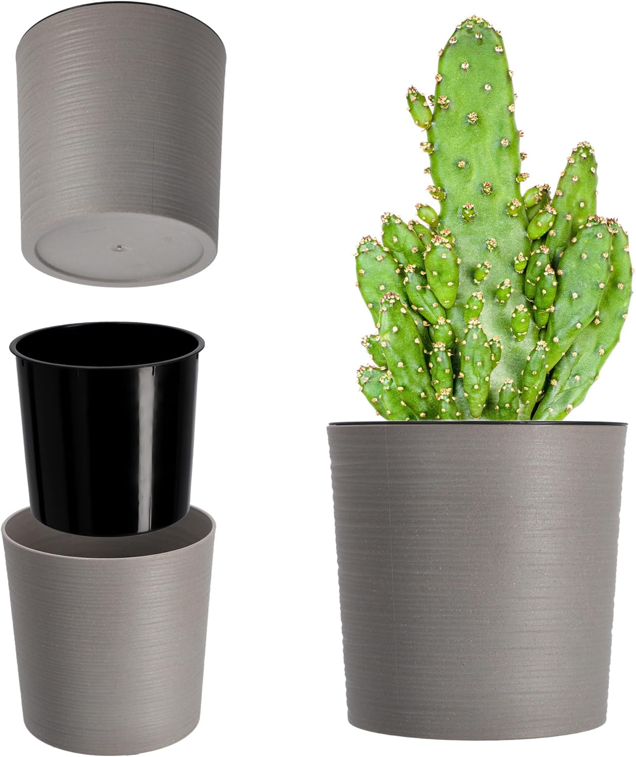 KADAX Flower Pot, Eco-Friendly Planter Made of Recycled Wood Shavings ...