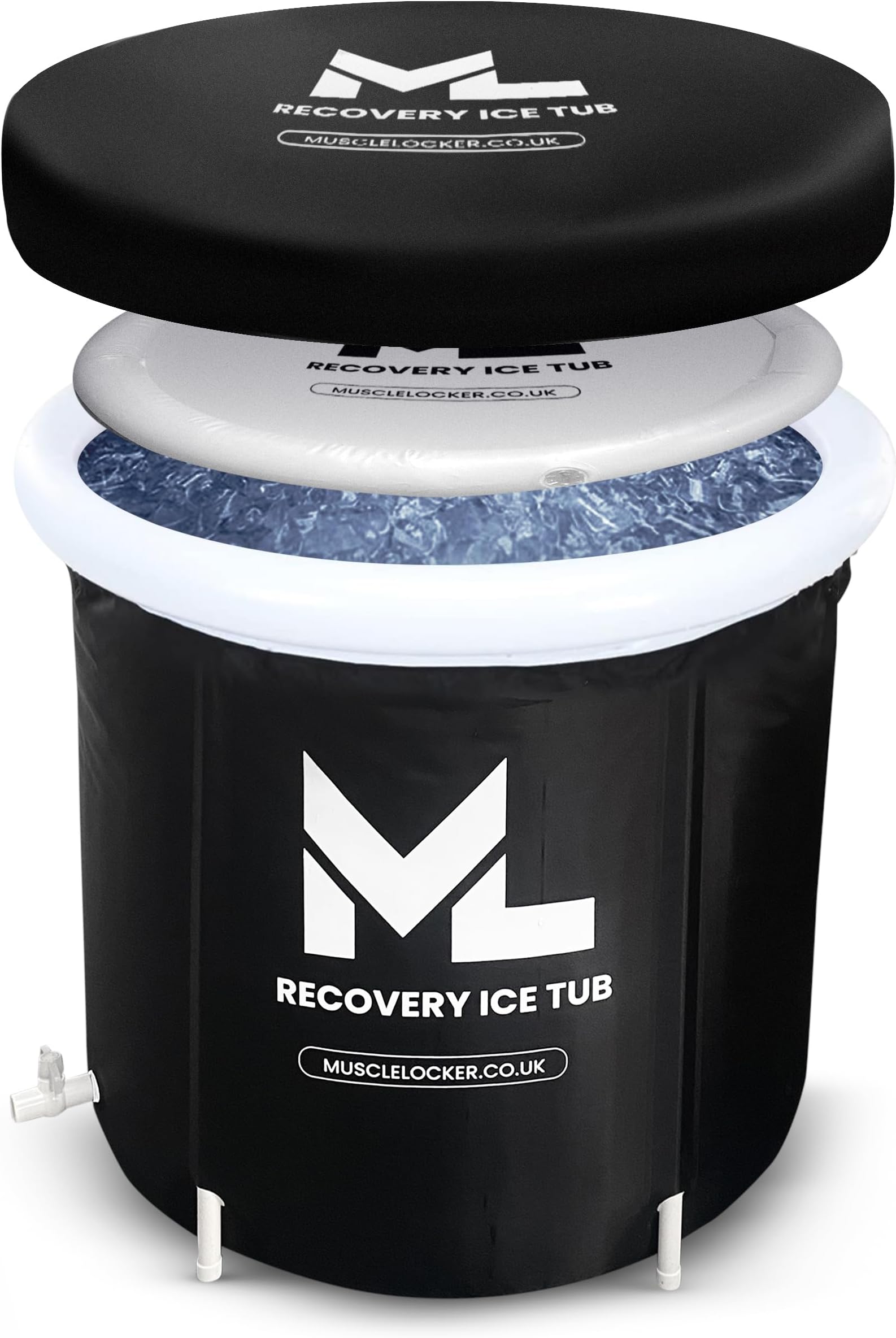 Muscle Locker Ice Bath Tub - Heavy Duty and Portable Ice Bath Outdoor ...