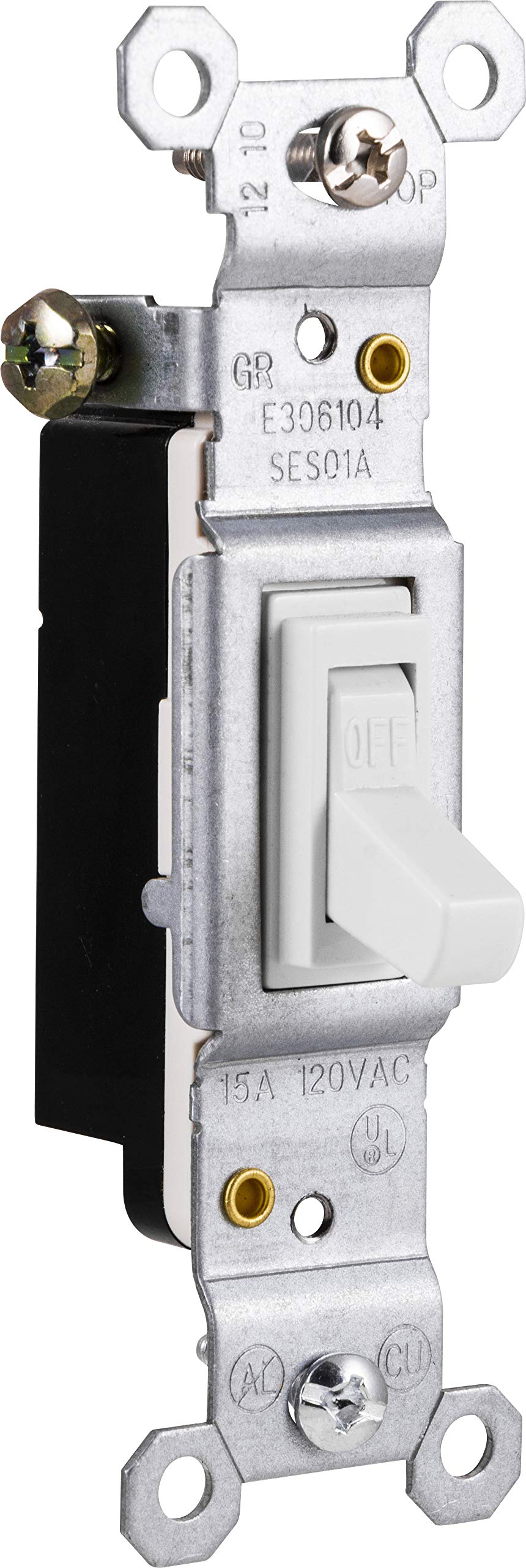 Snapklik.com : Grounding Toggle Switch, 25 Pack, Single Pole, In Wall ...