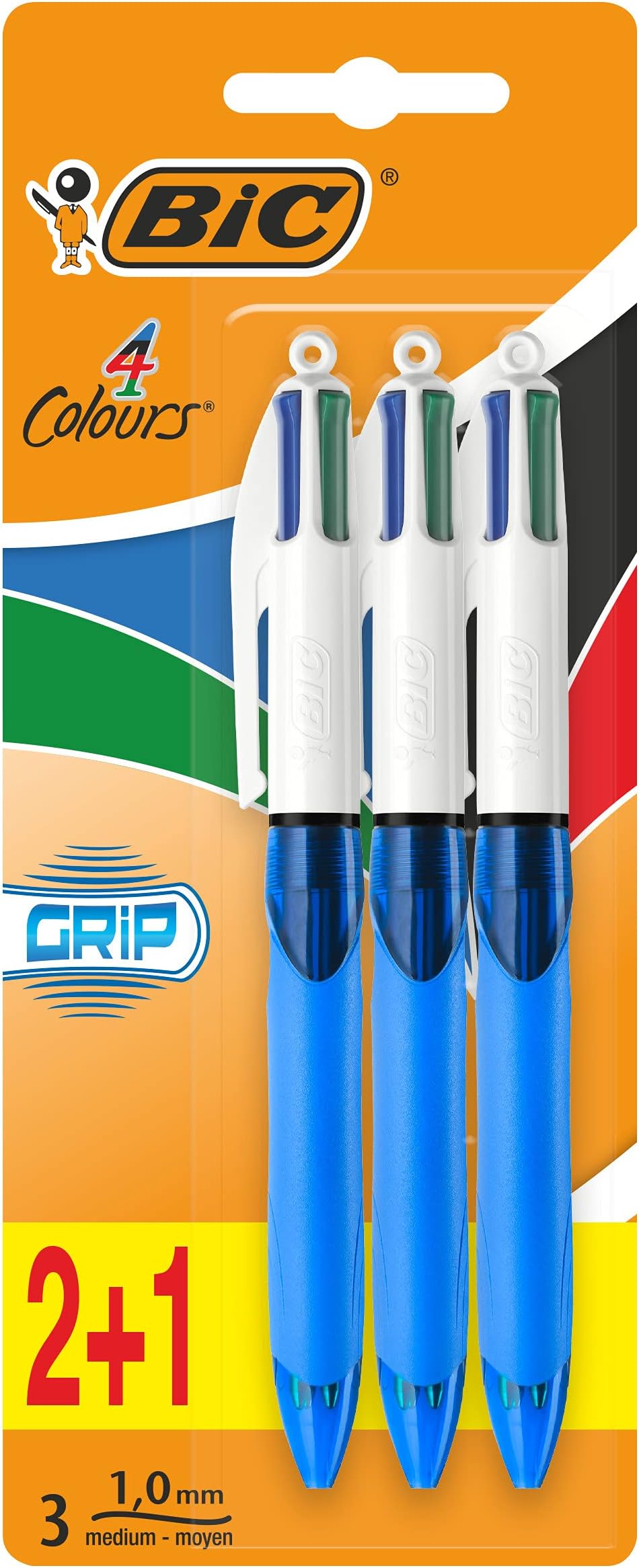Bic 4 Colori Penne A Sfera, Shine, Ottime Per La Scuola, Fusti ...