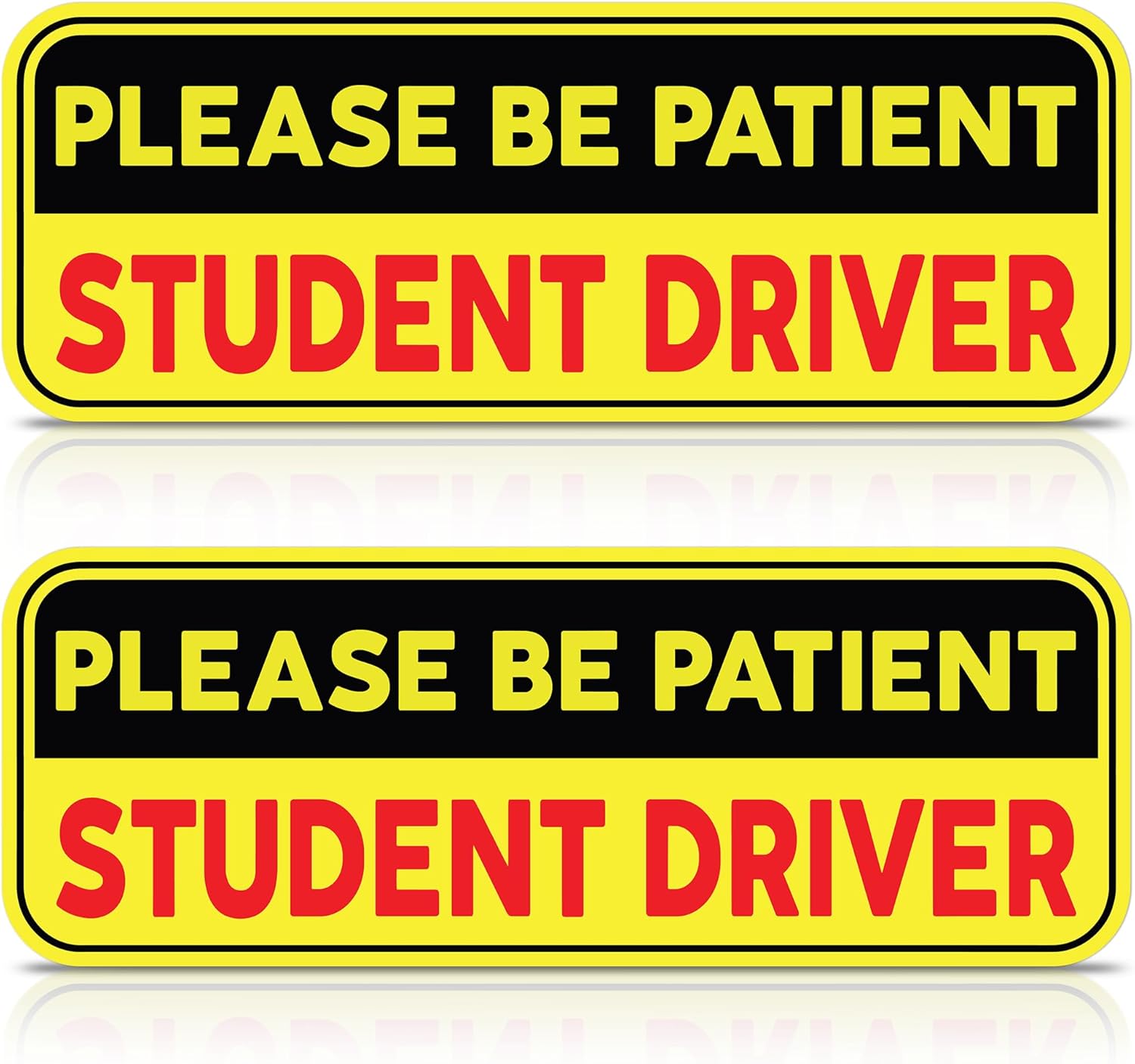 Amazon.com - Sticky Expressions | Student Driver Stickers for Car (2 Pc ...