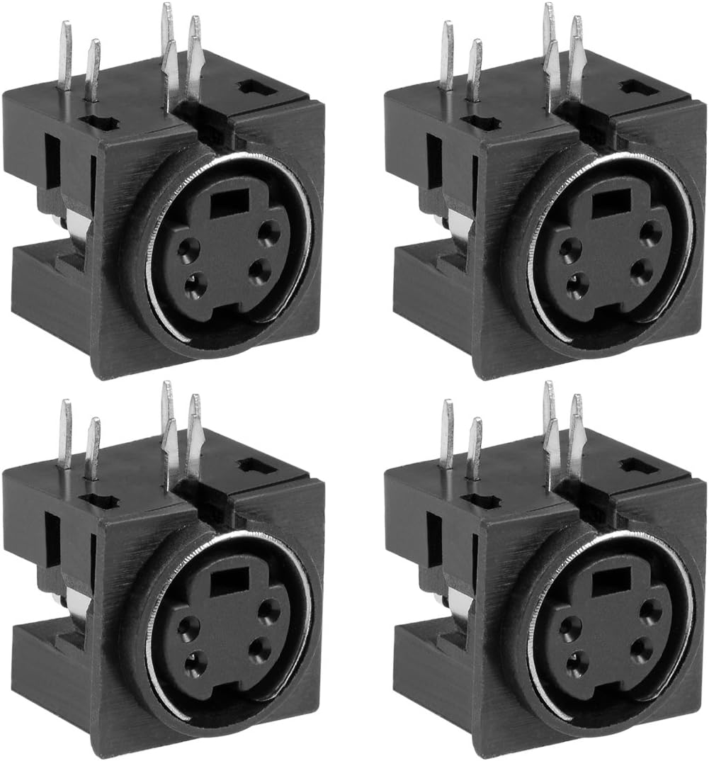 Amazon.com: uxcell S-video PCB Mount 4 Pin Din Socket Audio Video ...