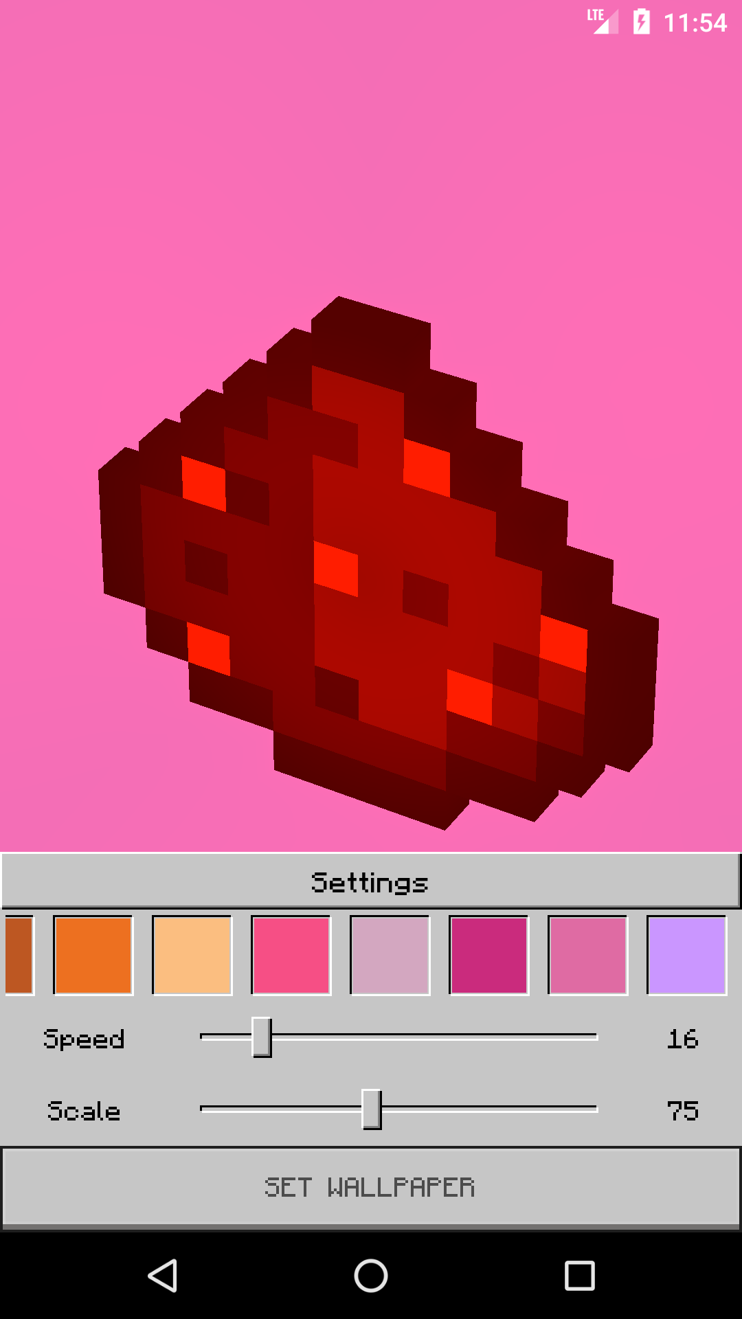 Animated 3D Craft, Diamond Stone Block Pixel Art TV Screensaver - App ...