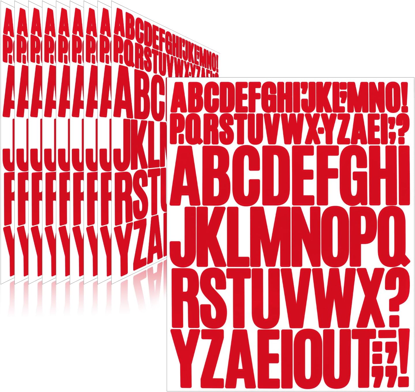 Amazon.com: 10 Sets Vinyl Letter Stickers,2 inch Self-Adhesive Alphabet ...