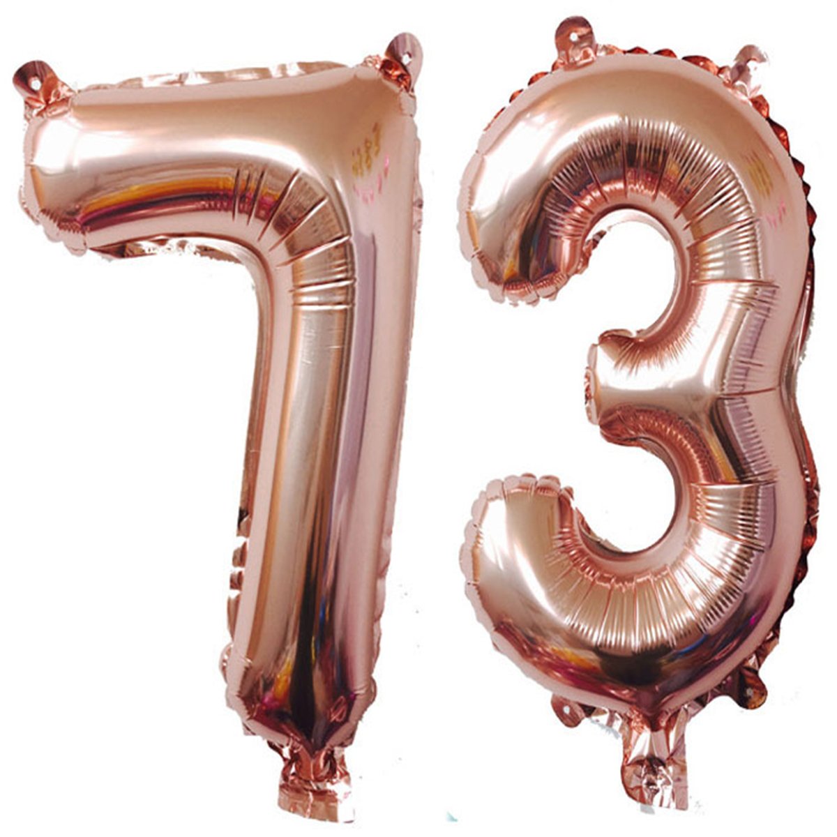 40inch Rose Gold Foil 73 Helium Jumbo Digital Number Balloons, 73th ...