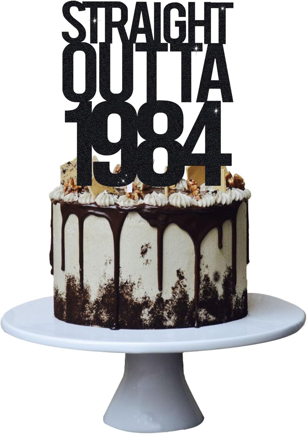 Amazon.com: LVUPKFF Straight Outta 1984 Cake Topper for 40th Men and ...