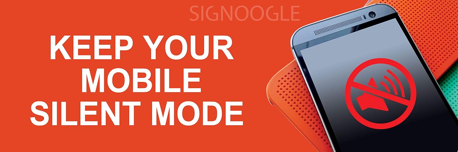 SIGNOOGLE Keep Your Mobile Silent Mode Sign Sticker Wall Medical ...