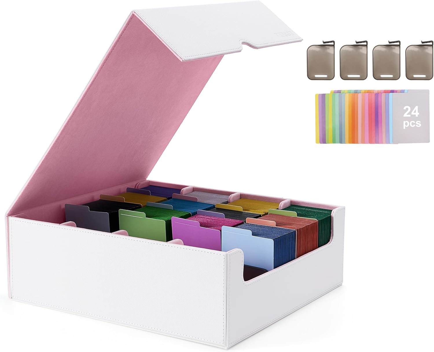 Amazon.com: Venssu Card Storage Box For Trading Cards With Dedicated ...
