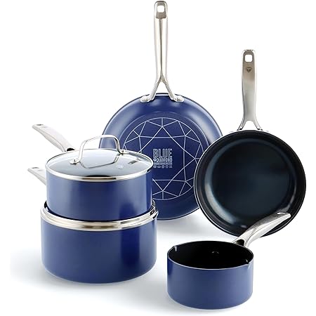 Amazon.com: Blue Diamond Cookware Diamond Infused Ceramic Nonstick 4 ...