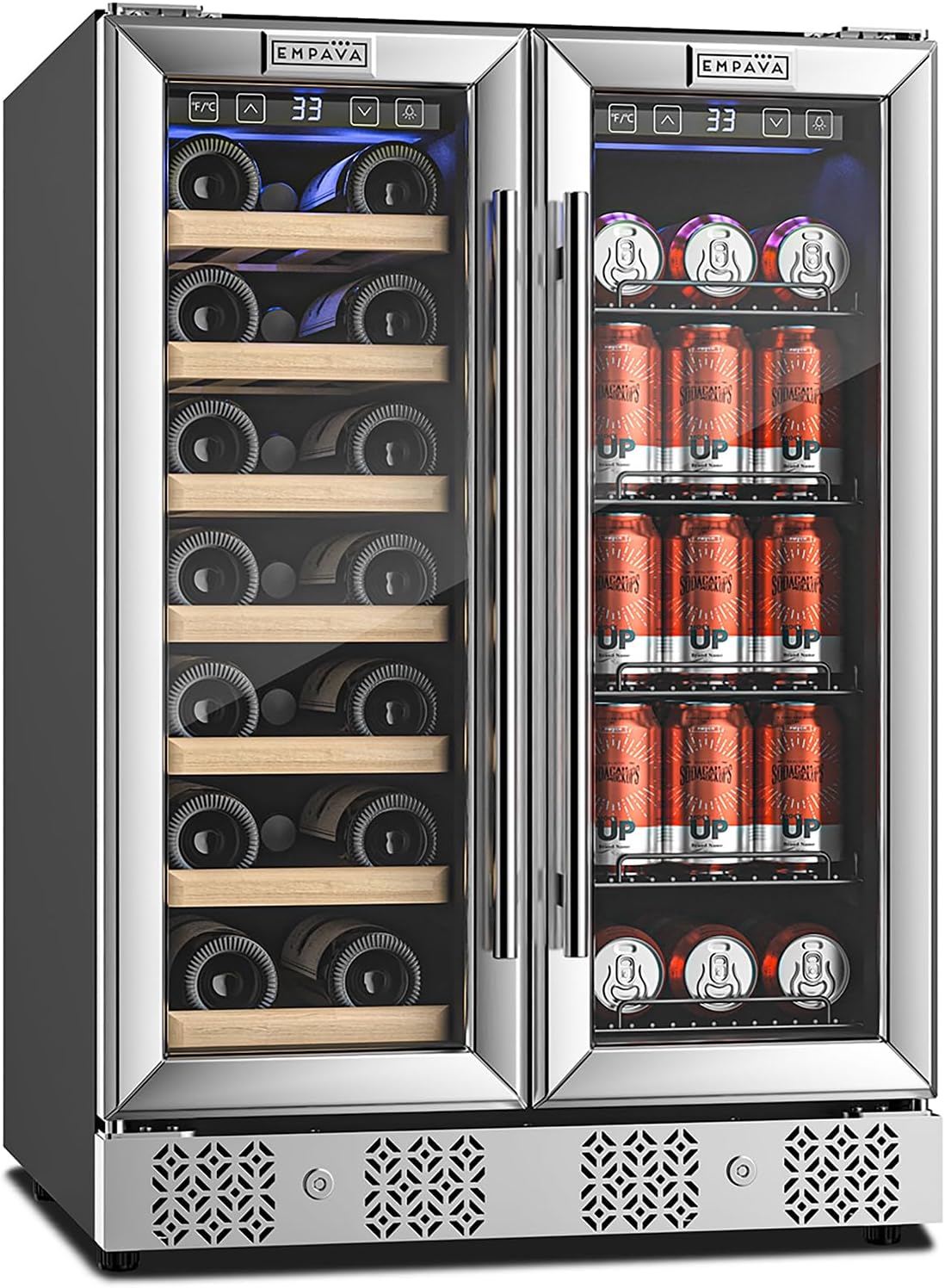 Amazon.com: Empava Wine and Beverage Refrigerator Cooler Dual Zone 24 ...