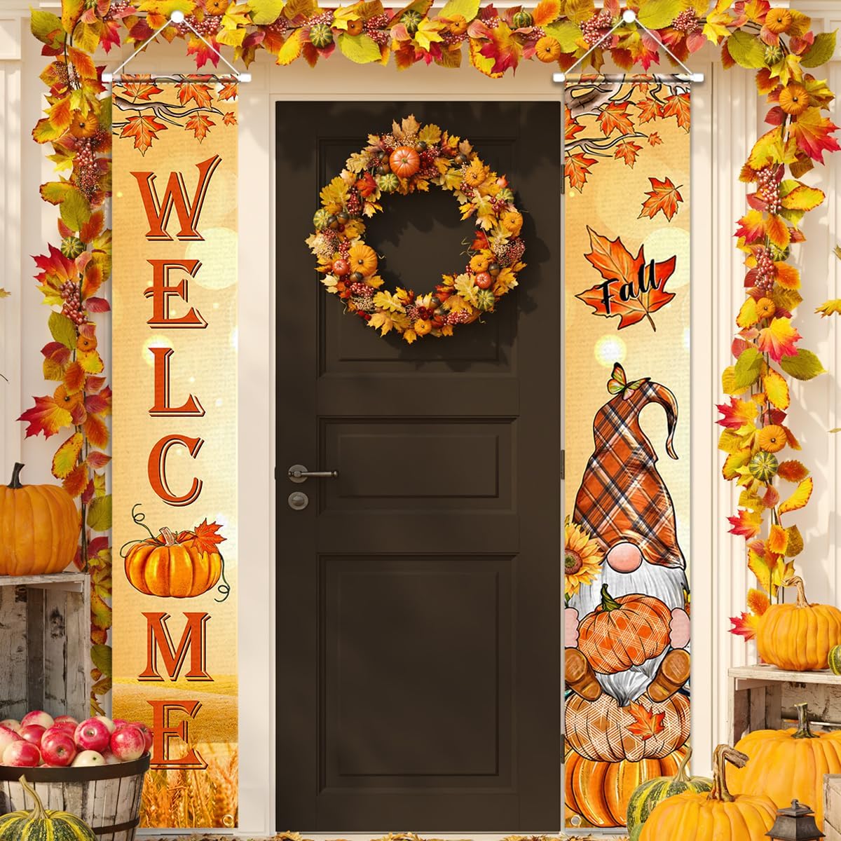 Amazon.com : Happy Fall Y'all Porch Sign Fall Decorations Outdoor ...
