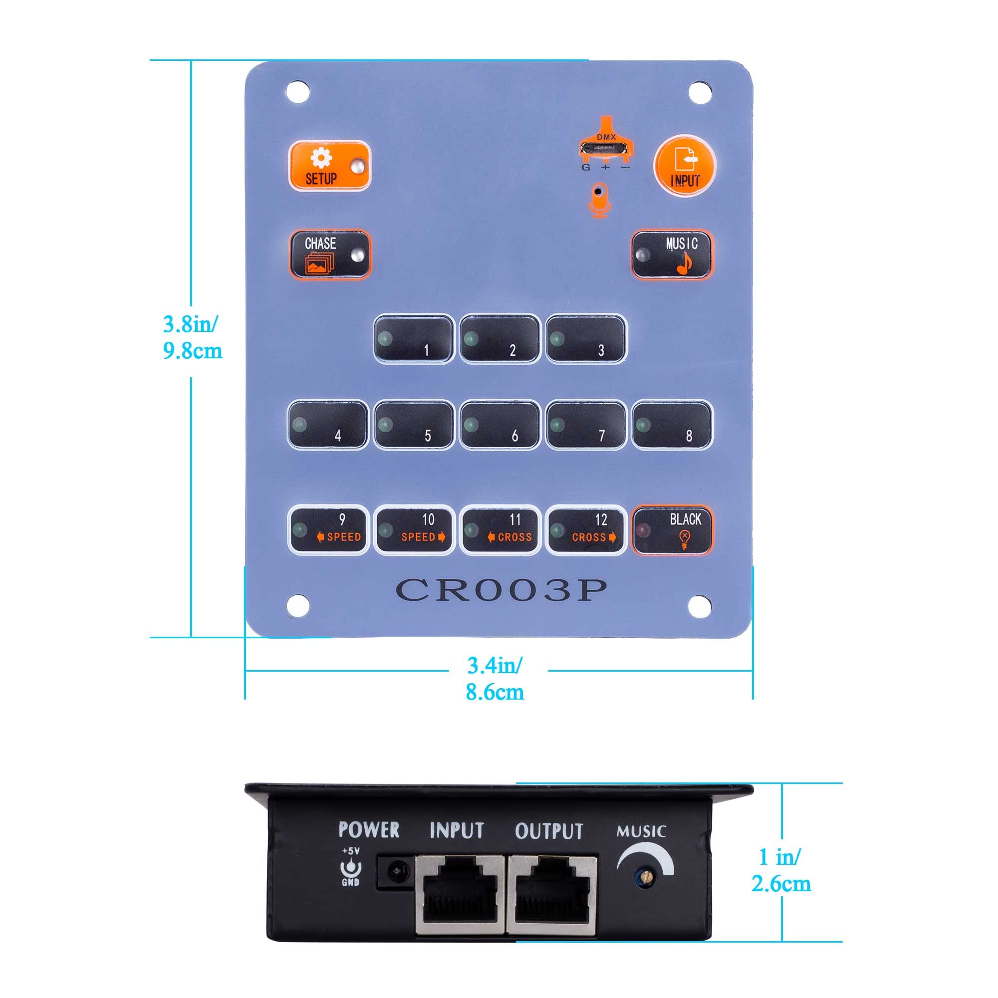 Snapklik.com : DMX Wall Mounted Controller Compact DMX Control Station ...