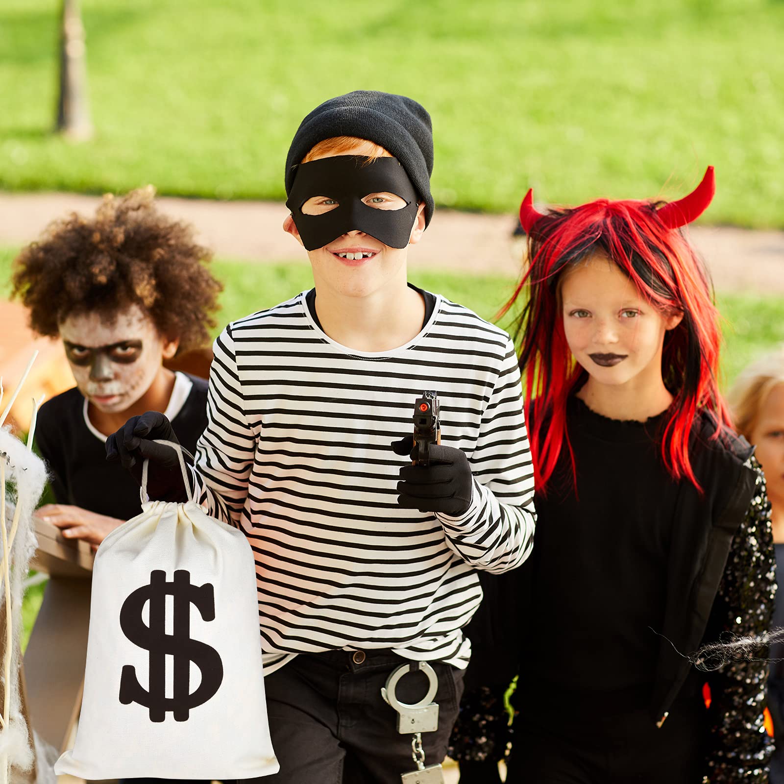 Snapklik.com : 20 Pieces Robber Costume Set, Include Eye Mask Knit ...