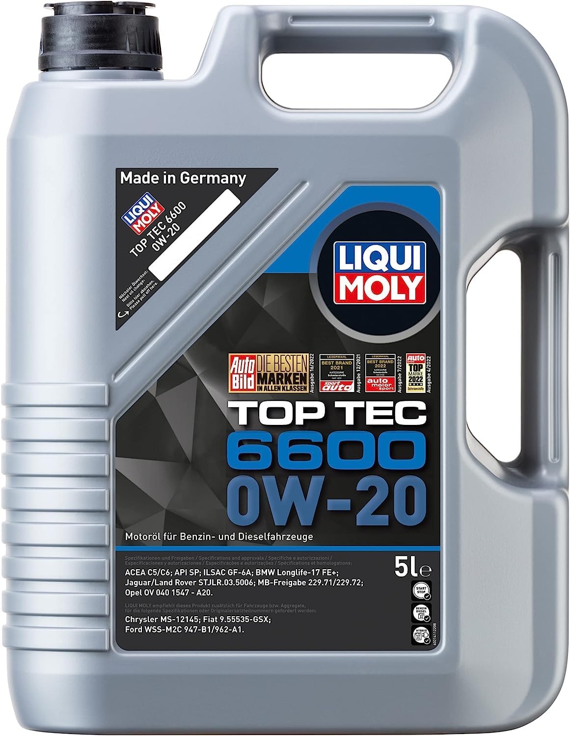 Amazon | LIQUIMOLY リキモリ エンジンオイル トップテック 6600 0W20 5L 21411 [並行輸入品] | 車用 ...