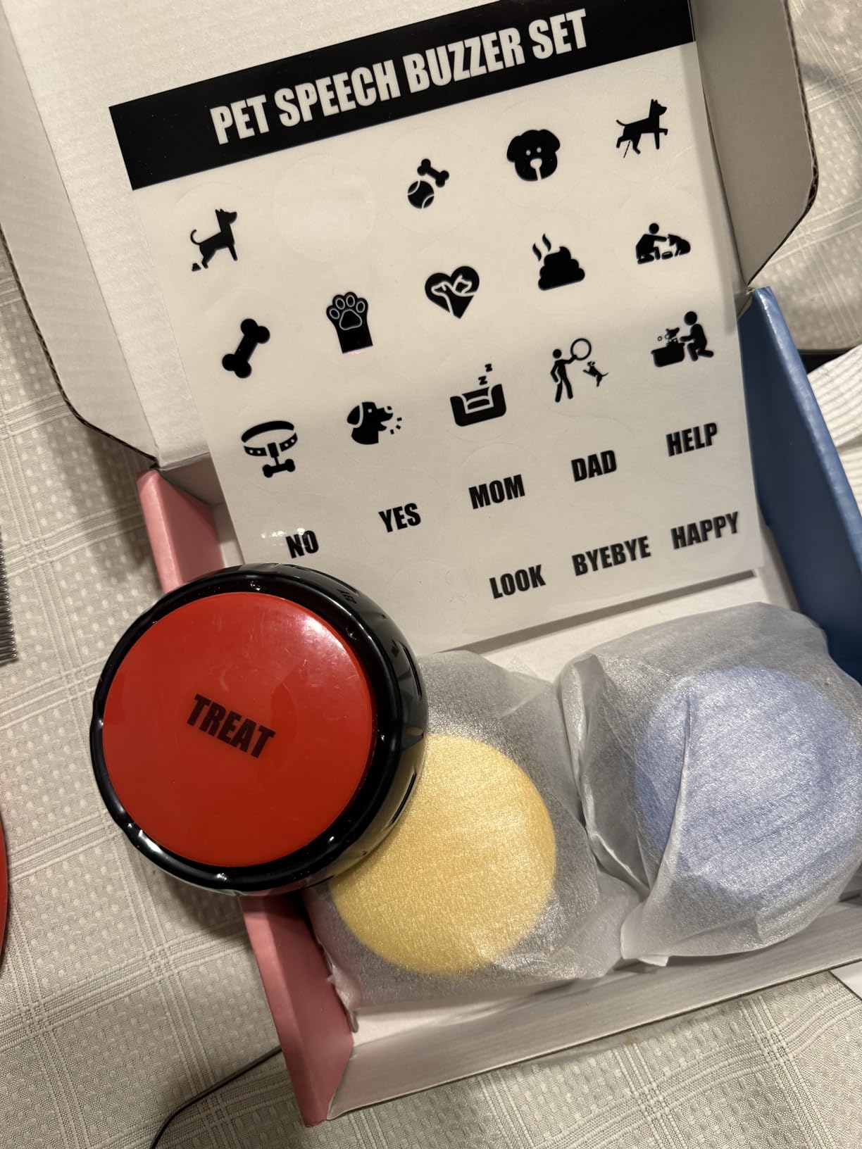 Amazon.com : Dog Buttons for Communication, 4pcs Dog Talking Button Set ...