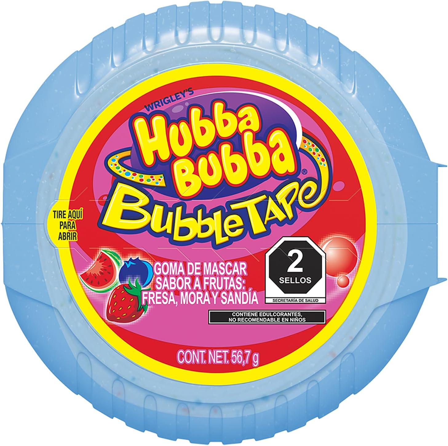 Hubba Bubba Chicle en rollo sabor s frutas 56.7g : Amazon.com.mx ...