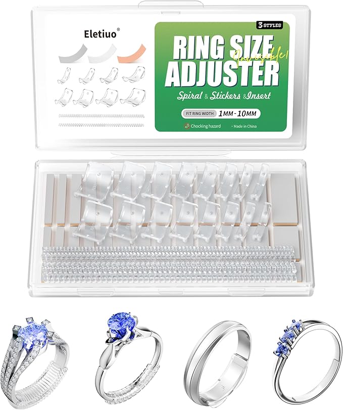 Invisible Ring Size Adjuster Set for Loose Rings,3 Styles Ring Reducer ...