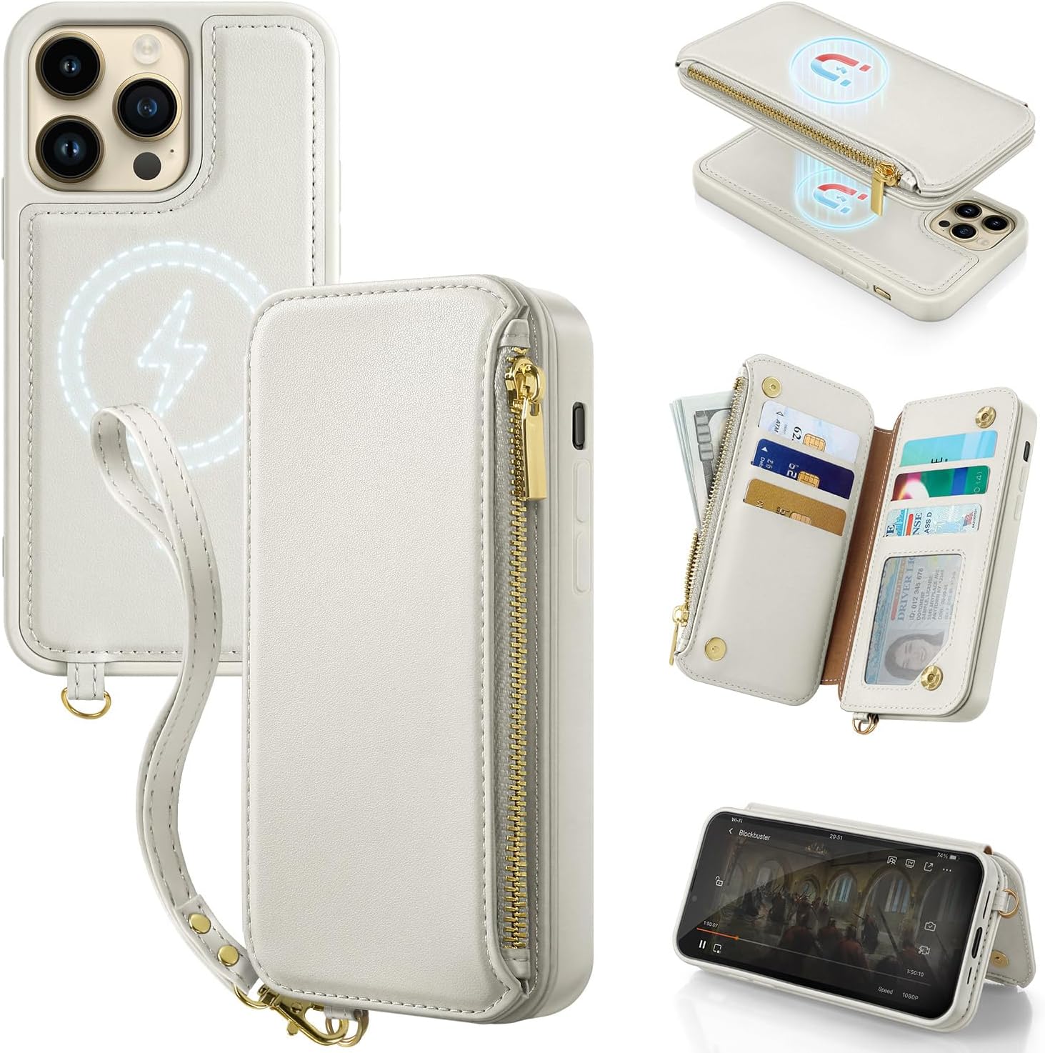 Amazon.com: Antsturdy 2 in 1 Detachable for iPhone 14 Pro Max Wallet case with Magsafe,RFID ...