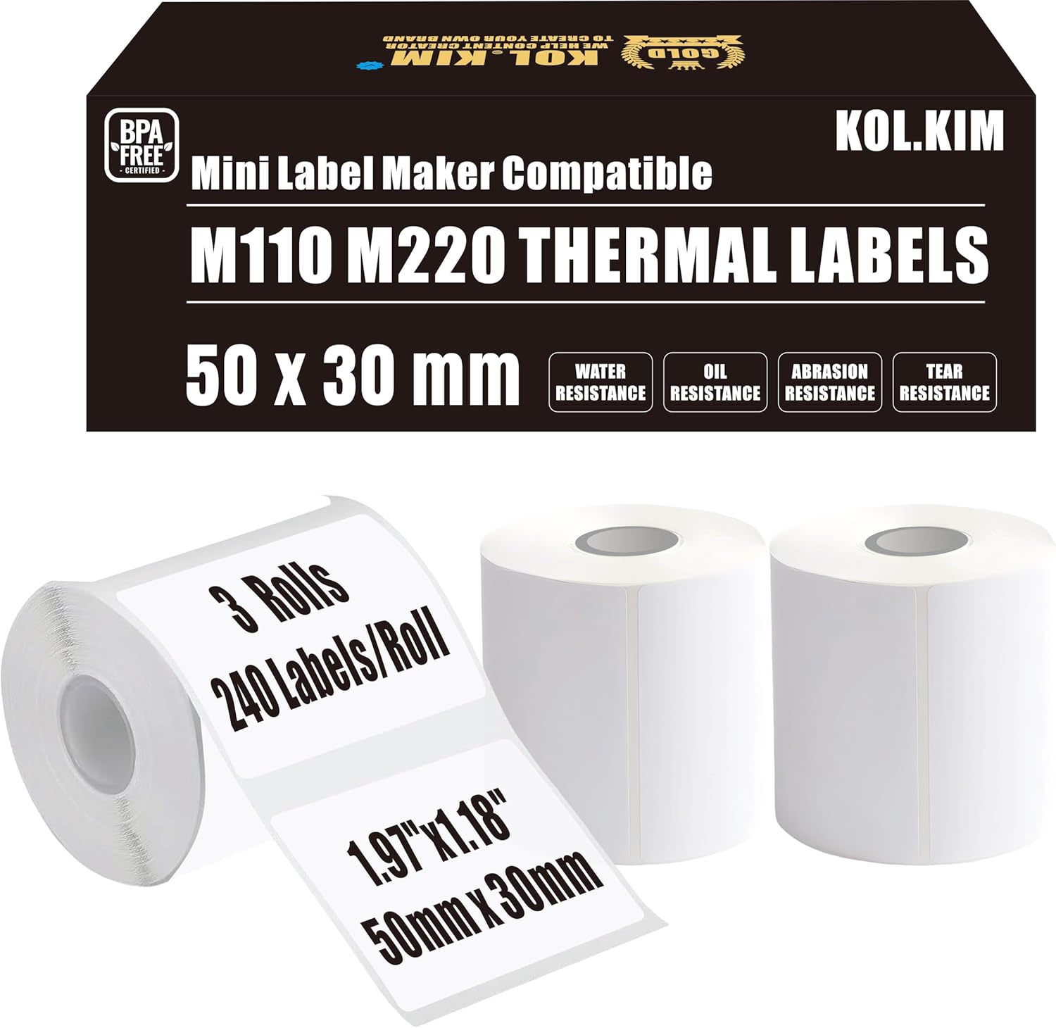 Amazon.com : M220 Labels, Waterproof M110 Thermal Labels for Phomemo ...