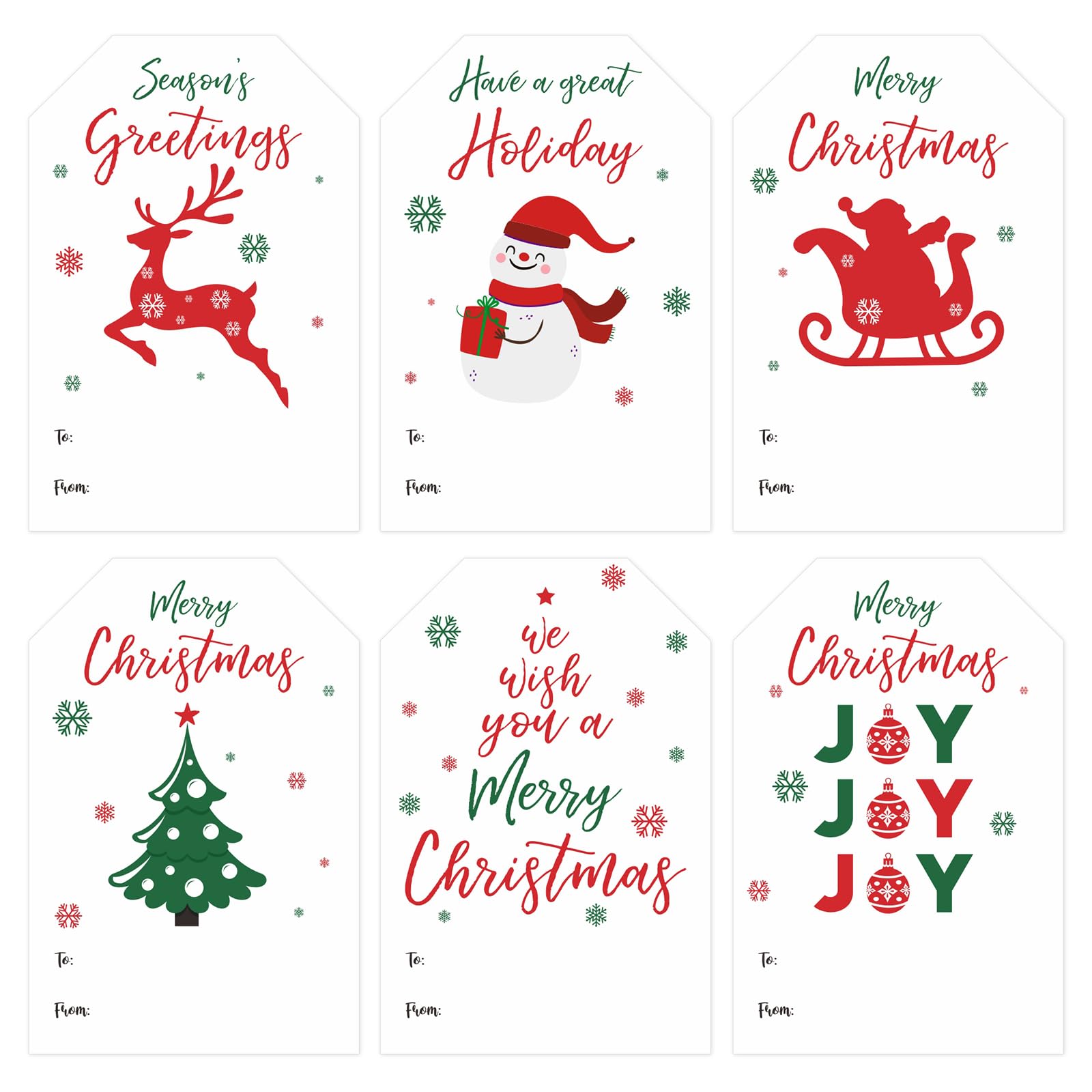 Amazon.com: joycraft Christmas Gift Stickers, Christmas Name Tags ...