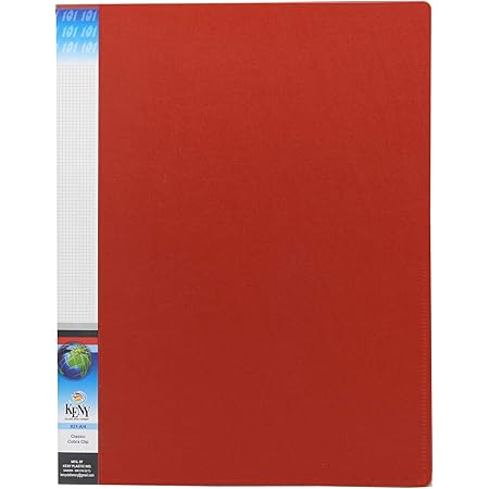 Keny Punchless Clip File | Best for A4 Size Paper | Timex Clip | Red ...