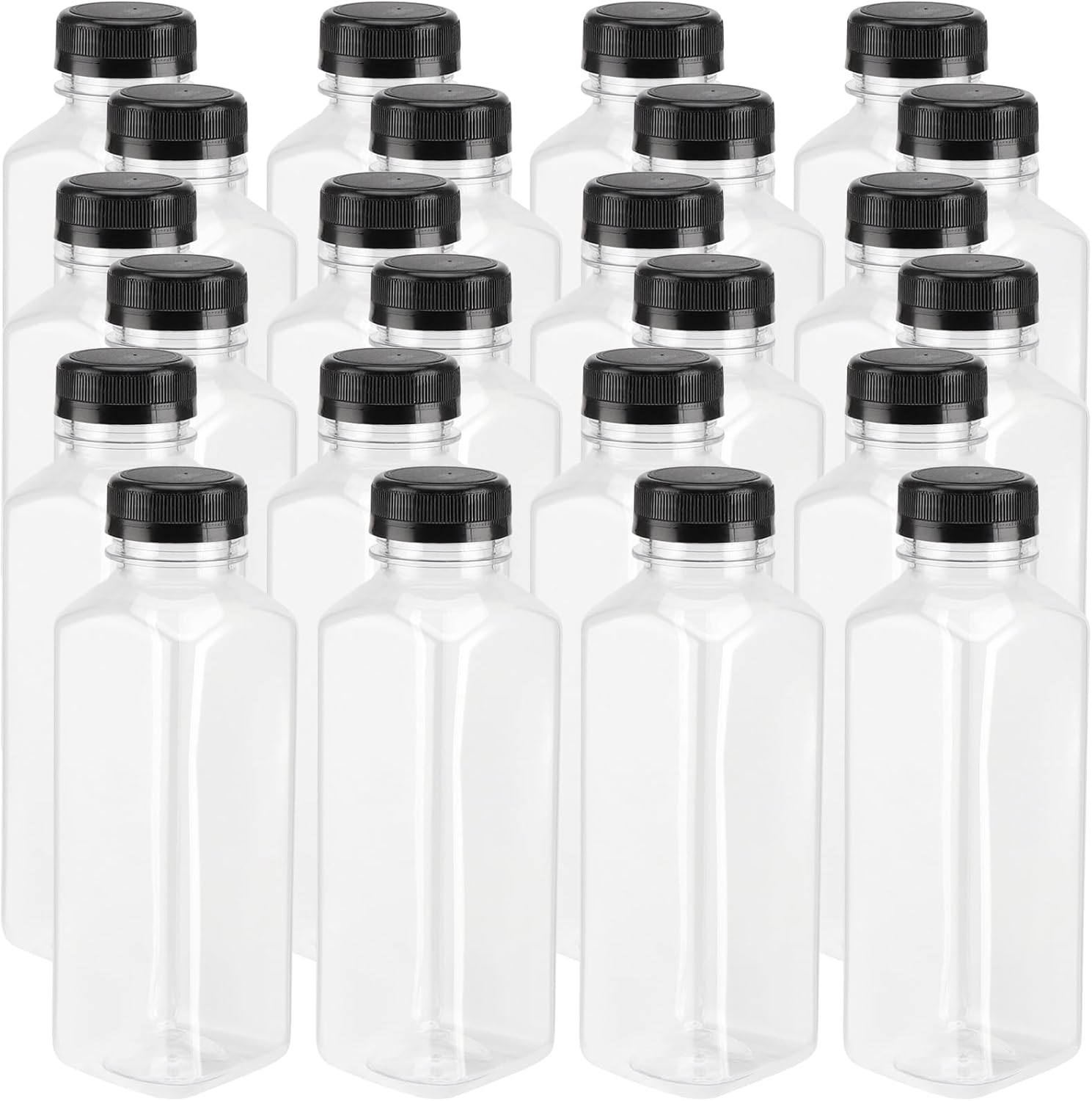 Amazon.com: MOUYAT 24 Pack 14oz Plastic Juice Bottles with Caps, 400ml ...